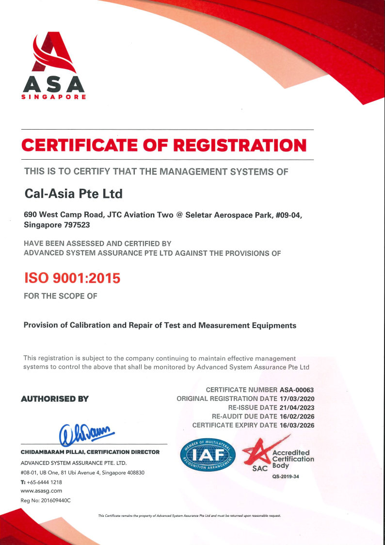 CAL-ASIA Pte Ltd | ISO17025